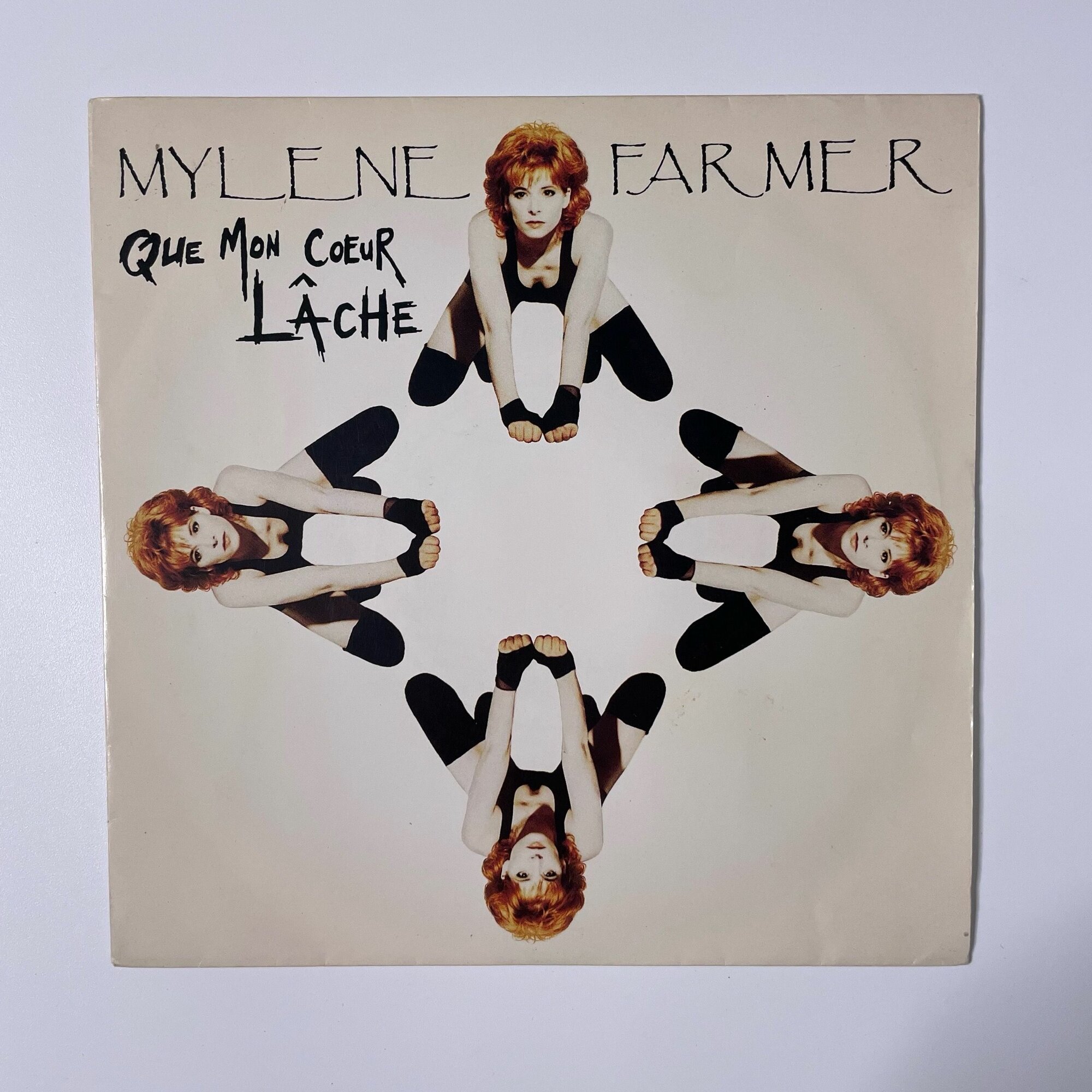 Винтажная виниловая пластинка LP Mylene Farmer Que Mon Coeur Lache (Франция 1992) 7 дюймов