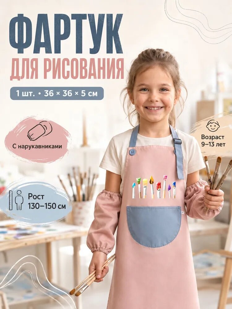 Детский фартук с нарукавниками Birdhouse