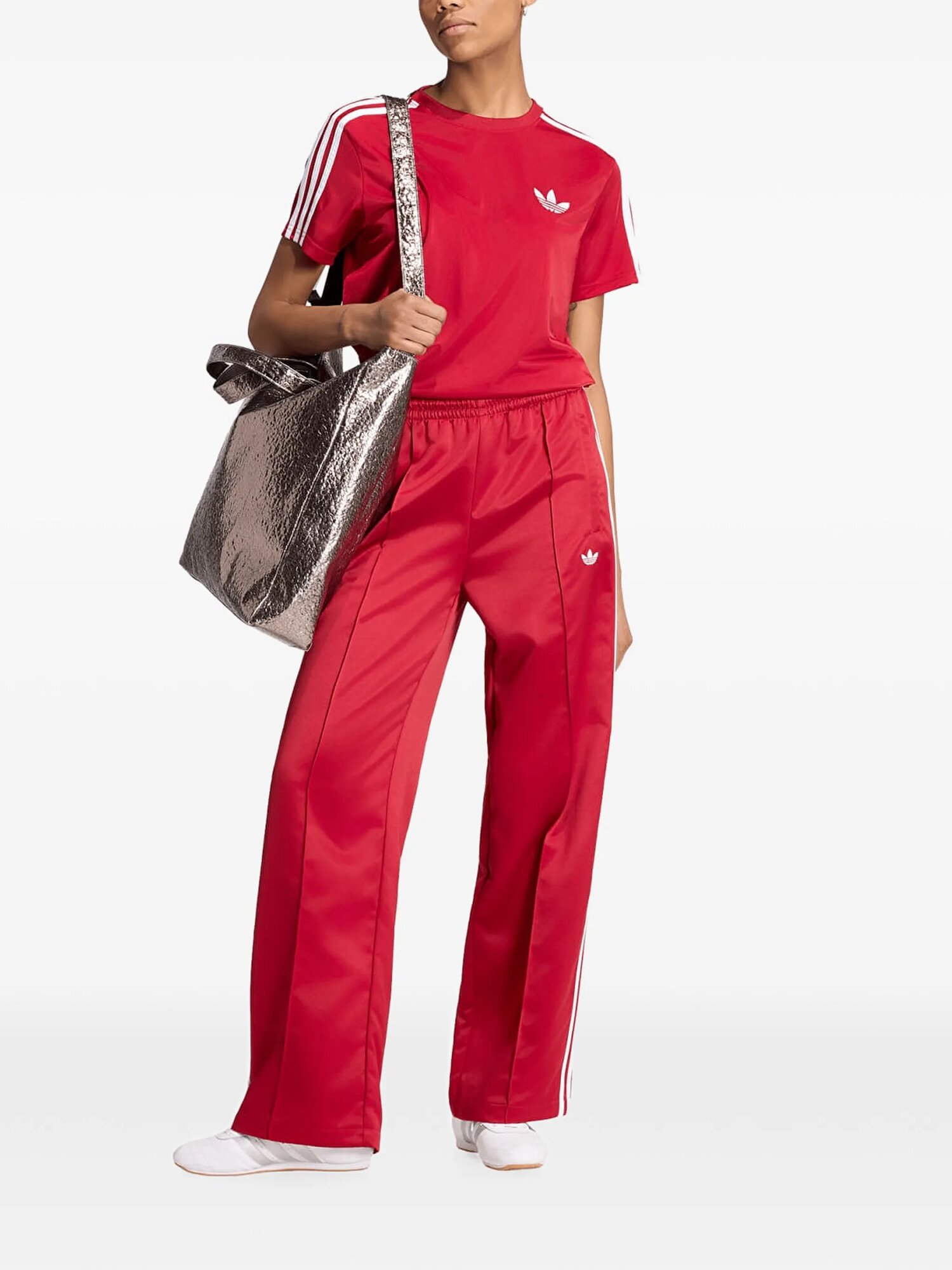 Брюки adidas Sst loose track pants, размер 8 UK, red — фото 1