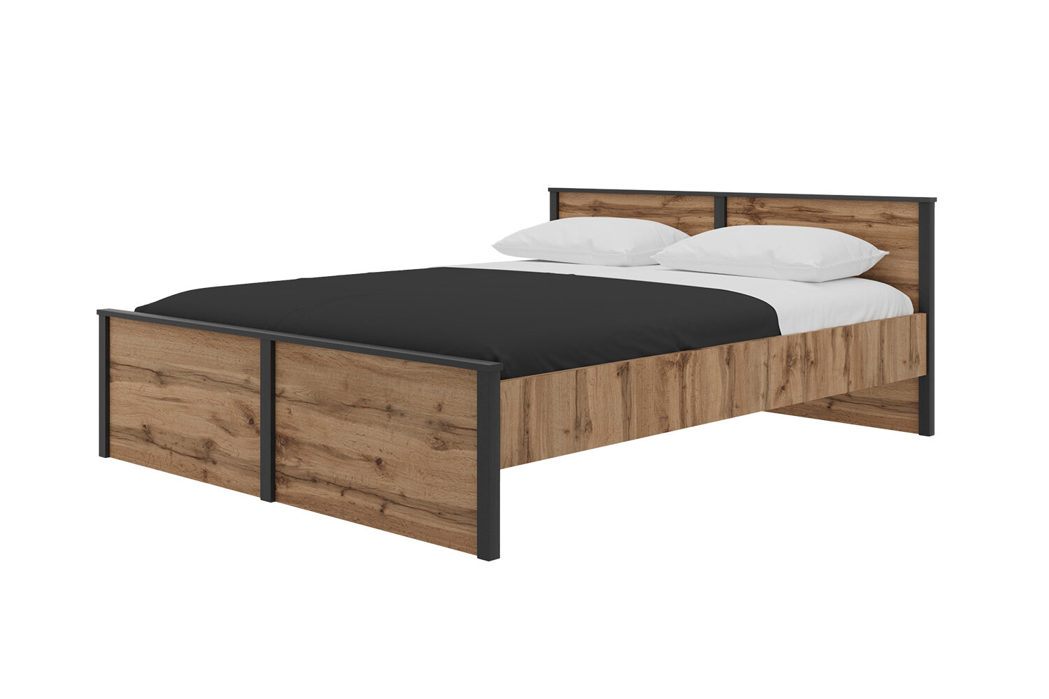 Каркас кровати Hoff Loft, 120х200 см, без основания и подъемного механизма, цвет дуб Вотан