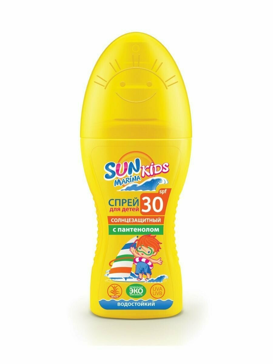 Спрей солнцезащитный детский от 3х лет SUN MARINA KIDS SPF-30, 150 мл
