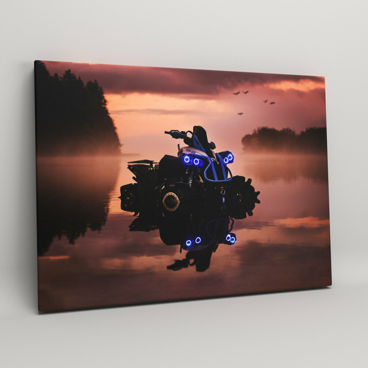 Картина на холсте (интерьерный постер) "Квадроцикл" мотоциклы и автомобили, с деревянным подрамником, размер 40x30 см