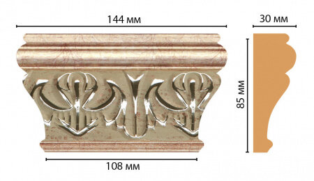 Капитель Decomaster D202-59 В144хШ85хШ30 мм / Декомастер.