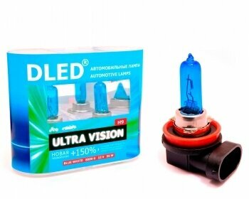 Автомобильная лампа H9 6500K DLED "Ultra Vision" 2шт