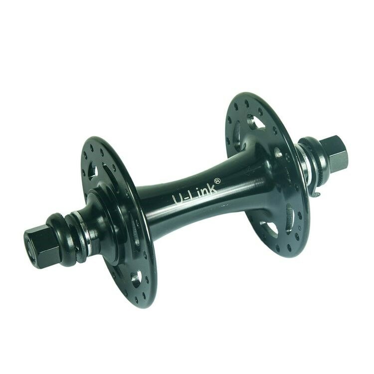 Втулка передняя U-Link, алюминий, сингл/фикс, на 32 спицы, OLD 100 мм, ось 140 мм