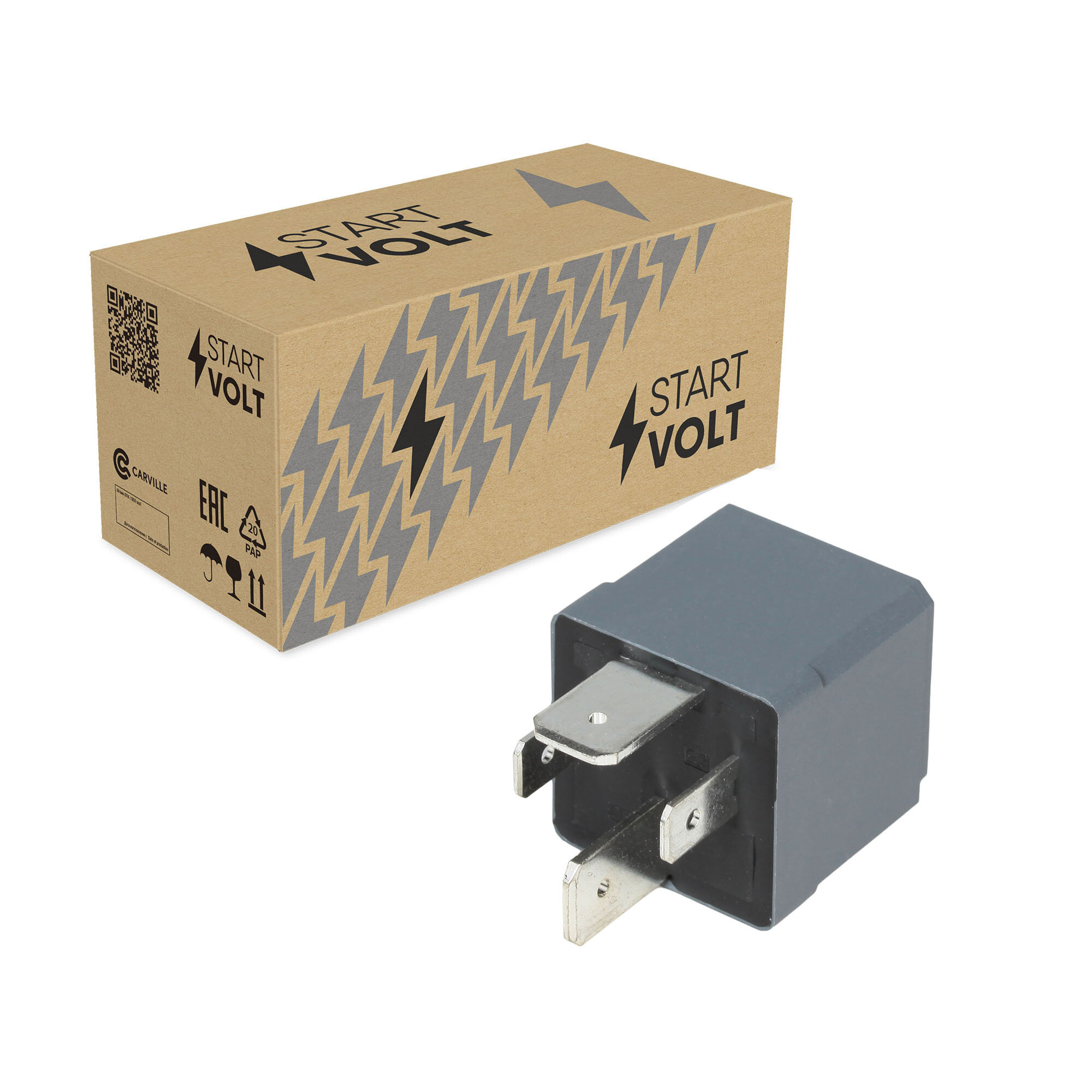 Реле защиты стартера ВАЗ-2110, ГАЗ, ЗИЛ силовое 12V 50А 4х-конт. с резистором