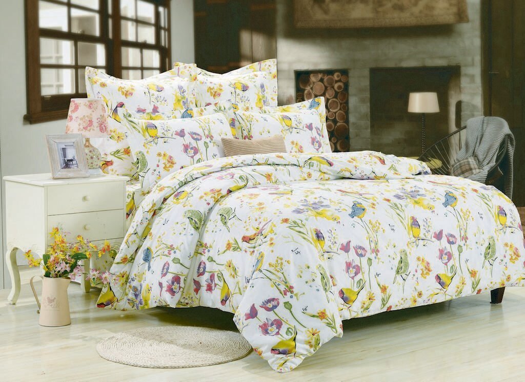 Постельное белье Valtery C-223, евро-стандарт, хлопок, 4 наволочки