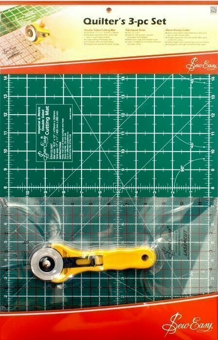 Набор для квилтинга: мат 430 х 280 мм, линейка, нож Sew Easy ER4103