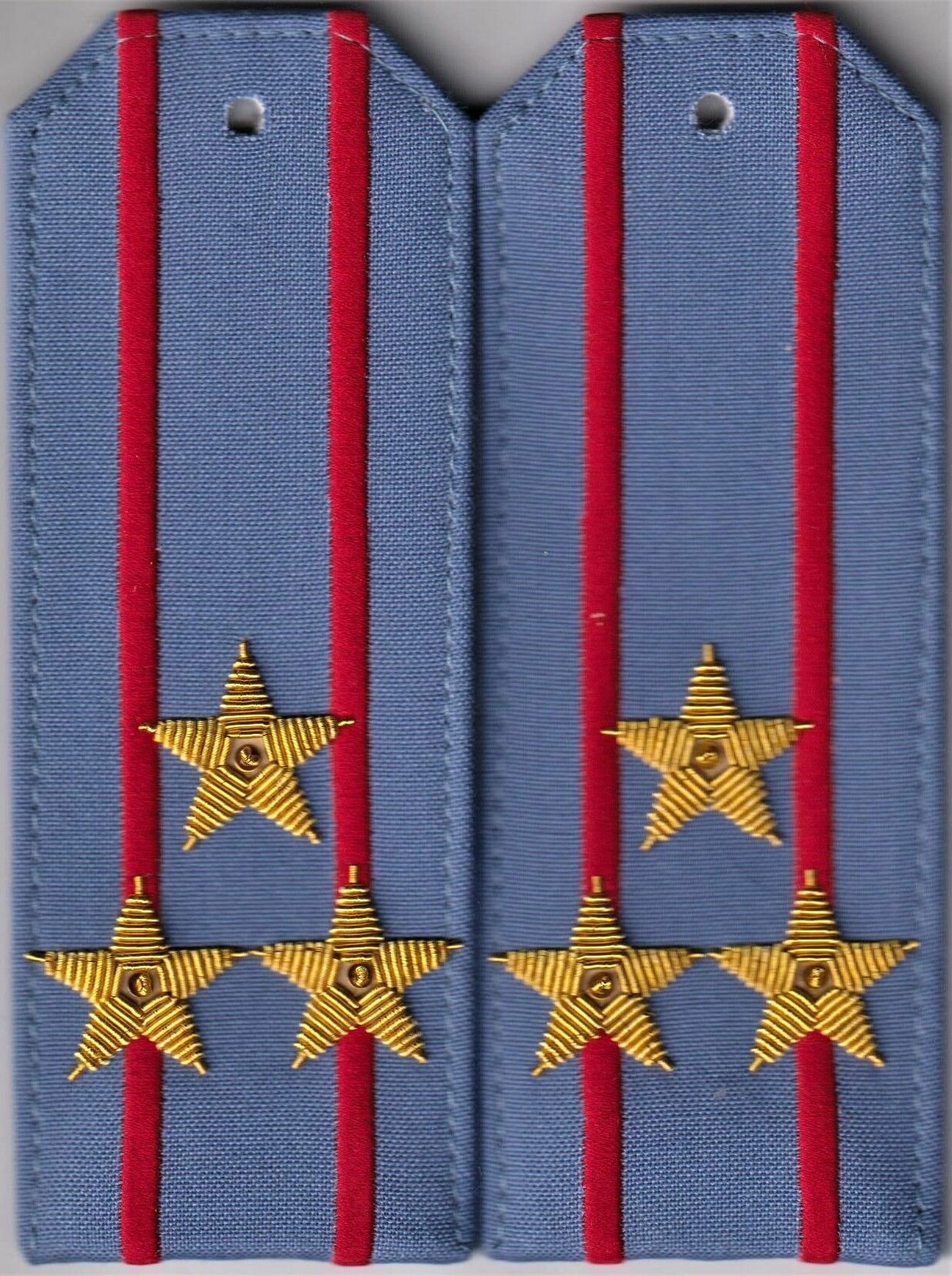 Погоны из рубашечной ткани серо-голубые, полковник