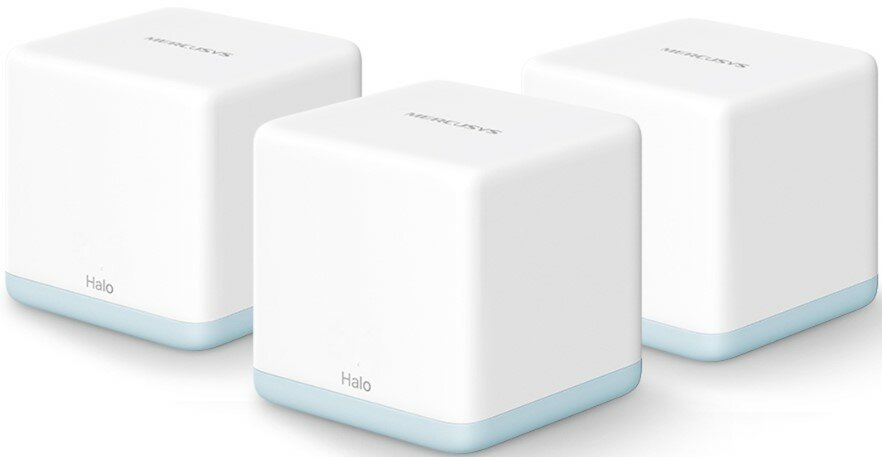 Бесшовный роутер Mercusys Halo H30 AC1200 10/100BASE-Tх белый, упаковка 3 шт (HALO H30(3-PACK))