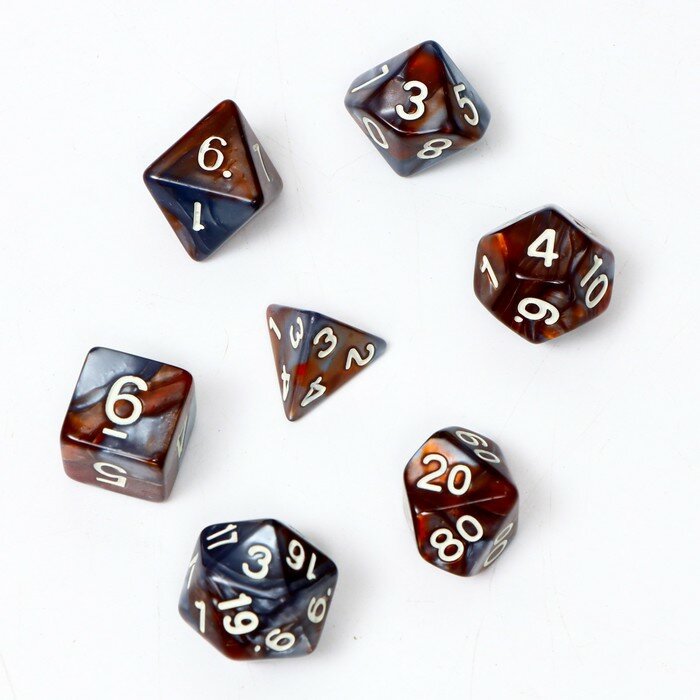 Набор кубиков для D&D (Dungeons and Dragons, ДнД) "Время игры. Кварцит", серия: D&D, 7 шт