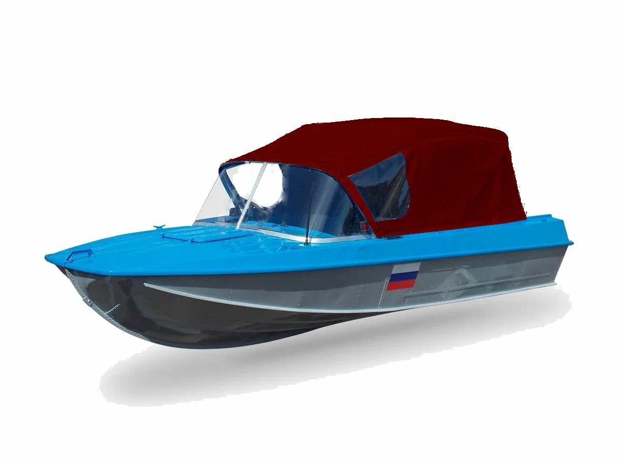 Казанка 5М2,3,4 тент с дугами с креплениями на штатное стекло