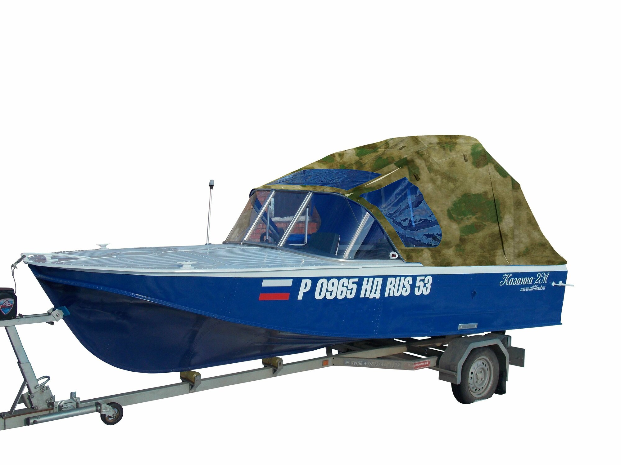 Казанка 2М. Стекло с калиткой, тент, дуги, крепление. Комплект