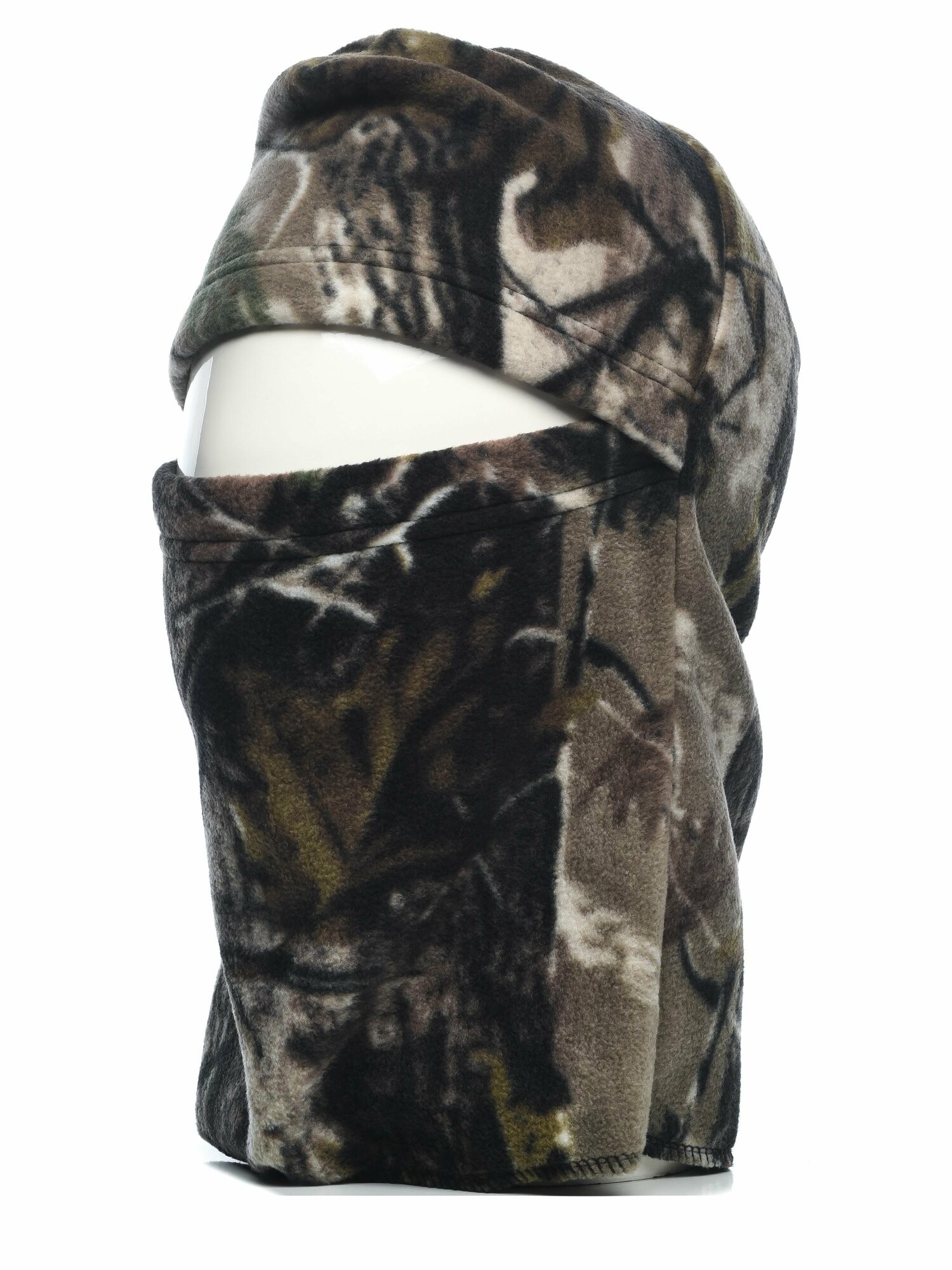 Балаклава мужская зимняя тактическая военная Huntsman Флис, подшлемник мужской зимний теплый для охоты и рыбалки, 280 г/м, цвет лес (р.58-60)