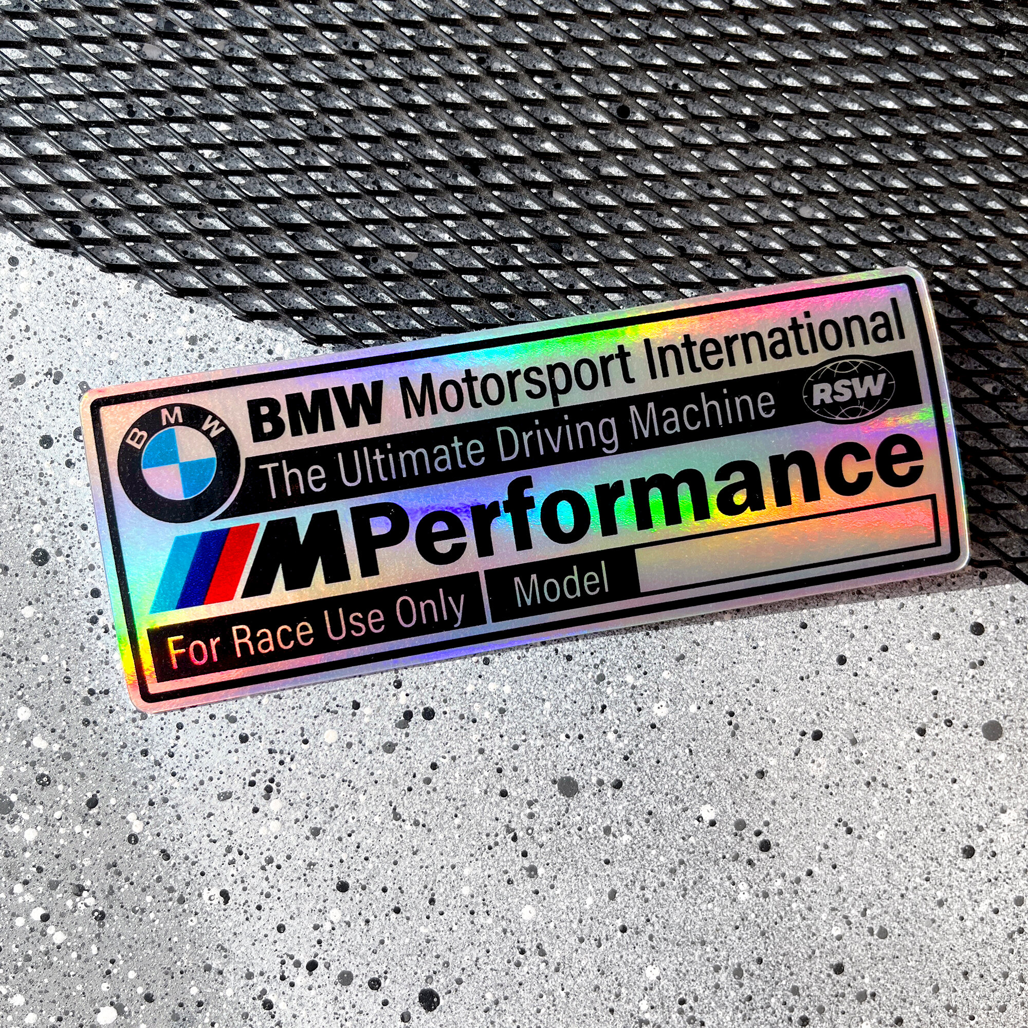 Наклейка на авто фрейм BMW 12x4.5