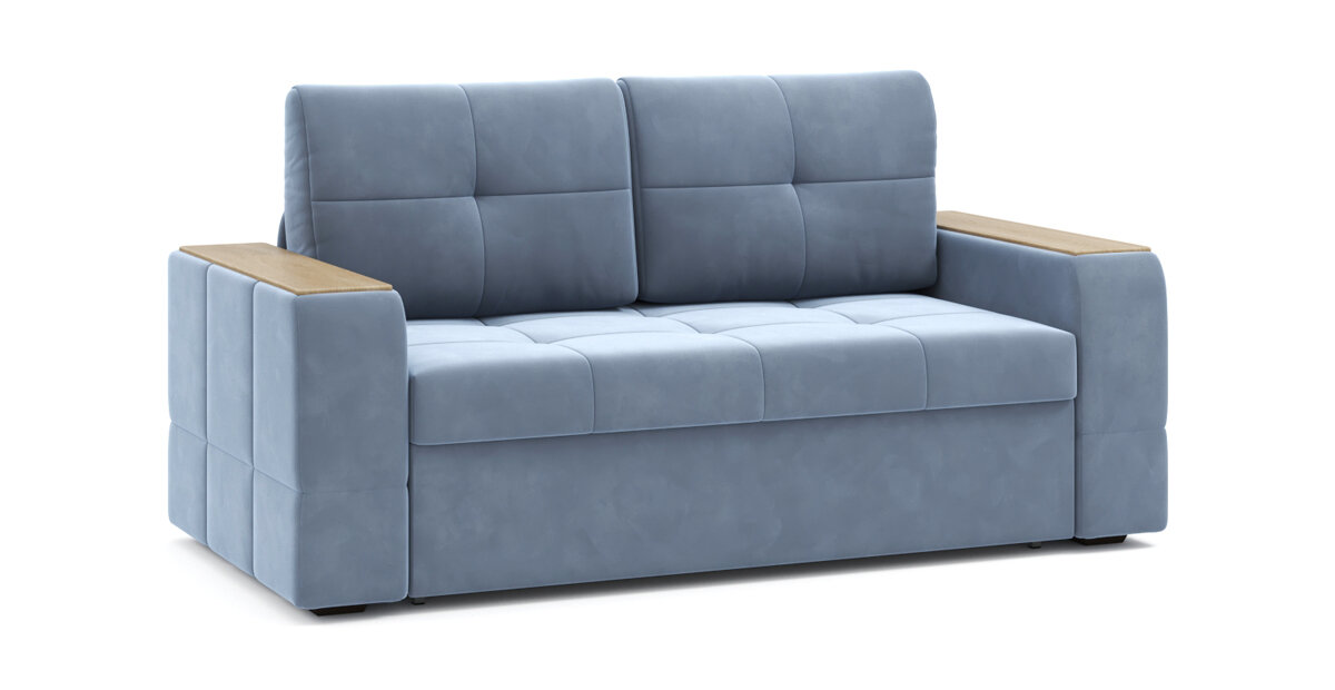 Прямой диван Цвет Диванов Портленд NEXT 22 (мини) декор дуб каньон 186 прямой Темно-голубой