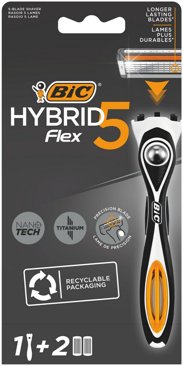 Станок для бритья BIC Flex 5 Hybrid 5 лезвий + 2 кассеты