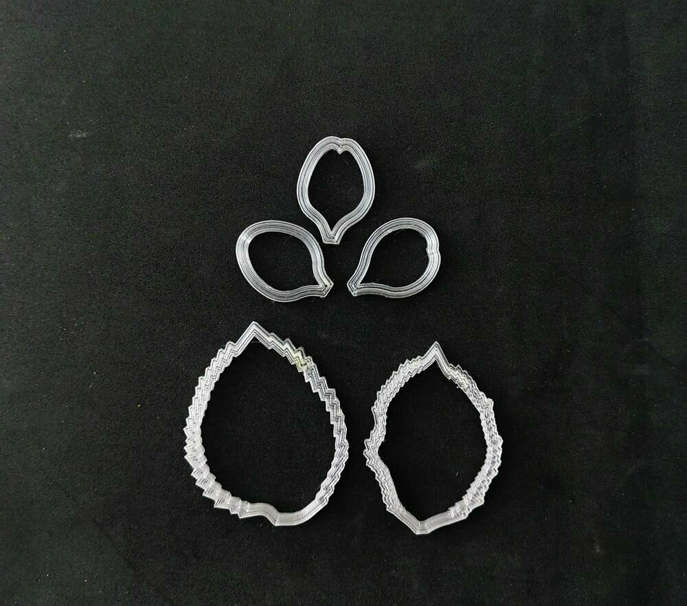 Пластиковые каттеры Яблони : лепестки и листья