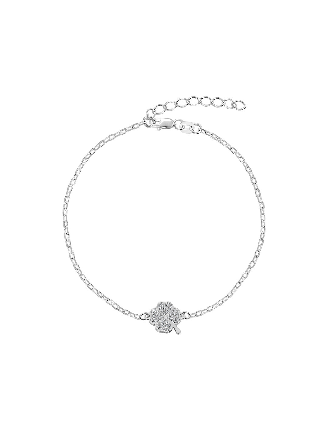 Браслет, серебро, 925 проба, фианит