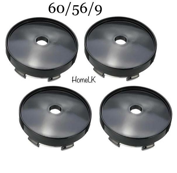 Колпачки заглушки для дисков 60/56/9 4 шт черные с бортиком