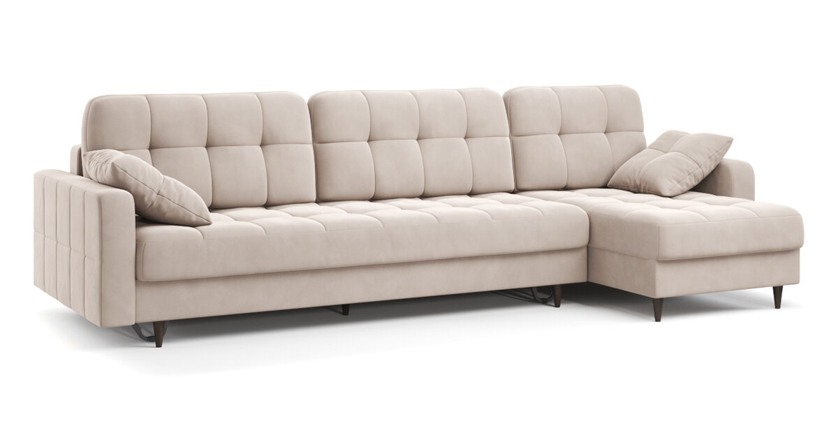 Угловой диван Цвет Диванов Стокгольм NEXT макси 307 угловой Кофе с молоком