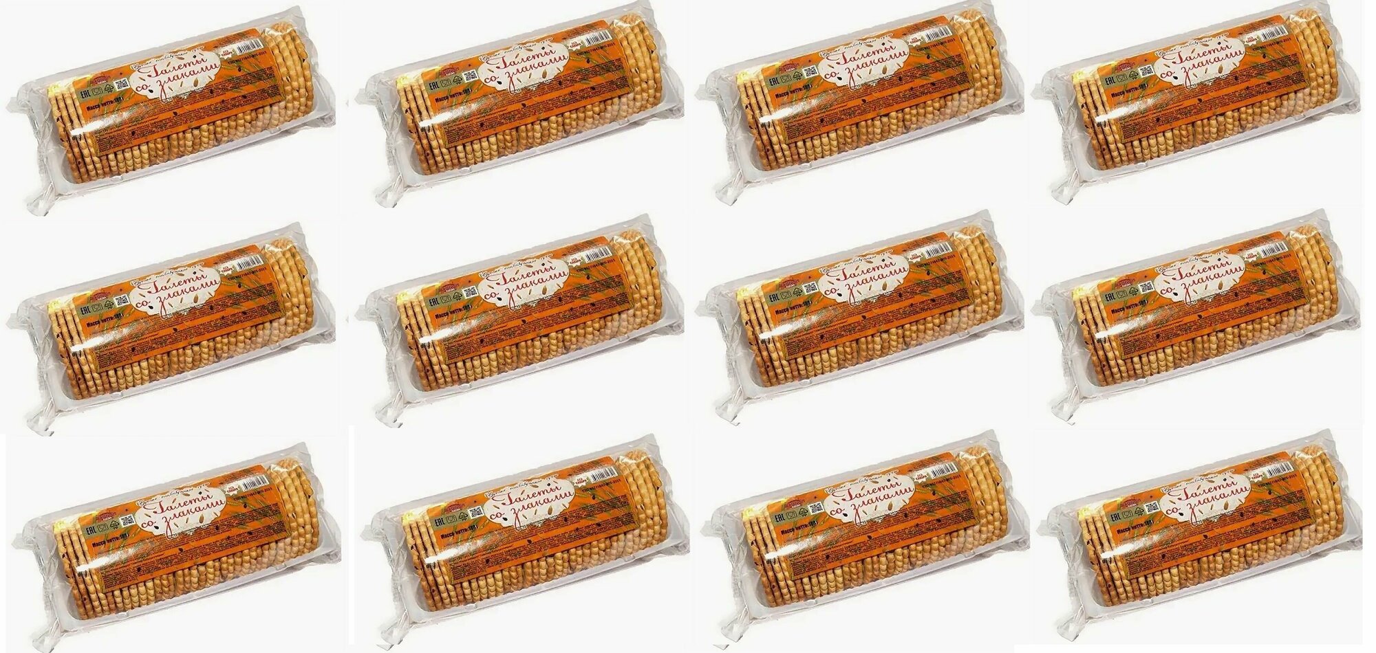 Галеты Демидовская забава, со злаками, 180 г, 12 уп