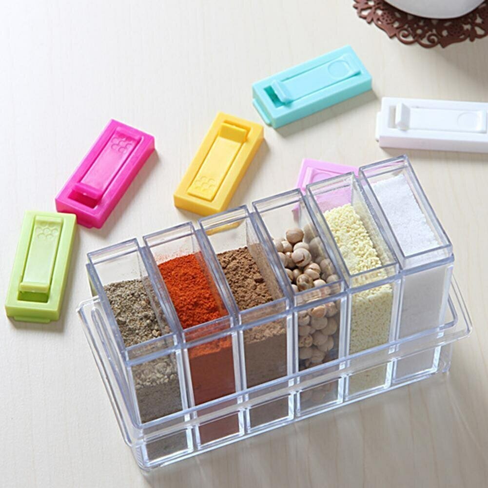 Емкость для специй Набор контейнеров для специй и приправ 6 штук Органайзер для кухни