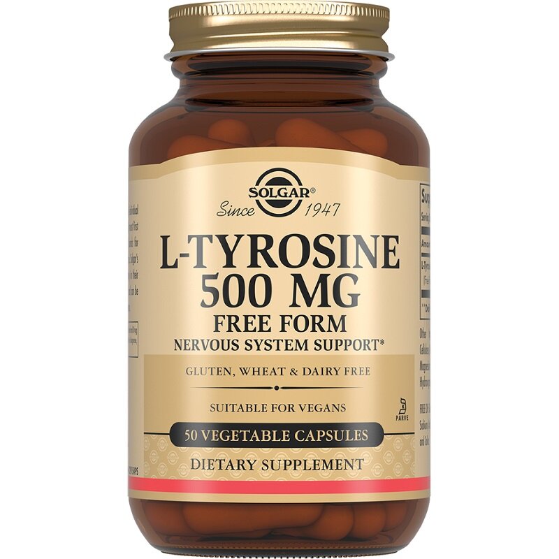 Солгар L-Тирозин Капс.500Мг №50