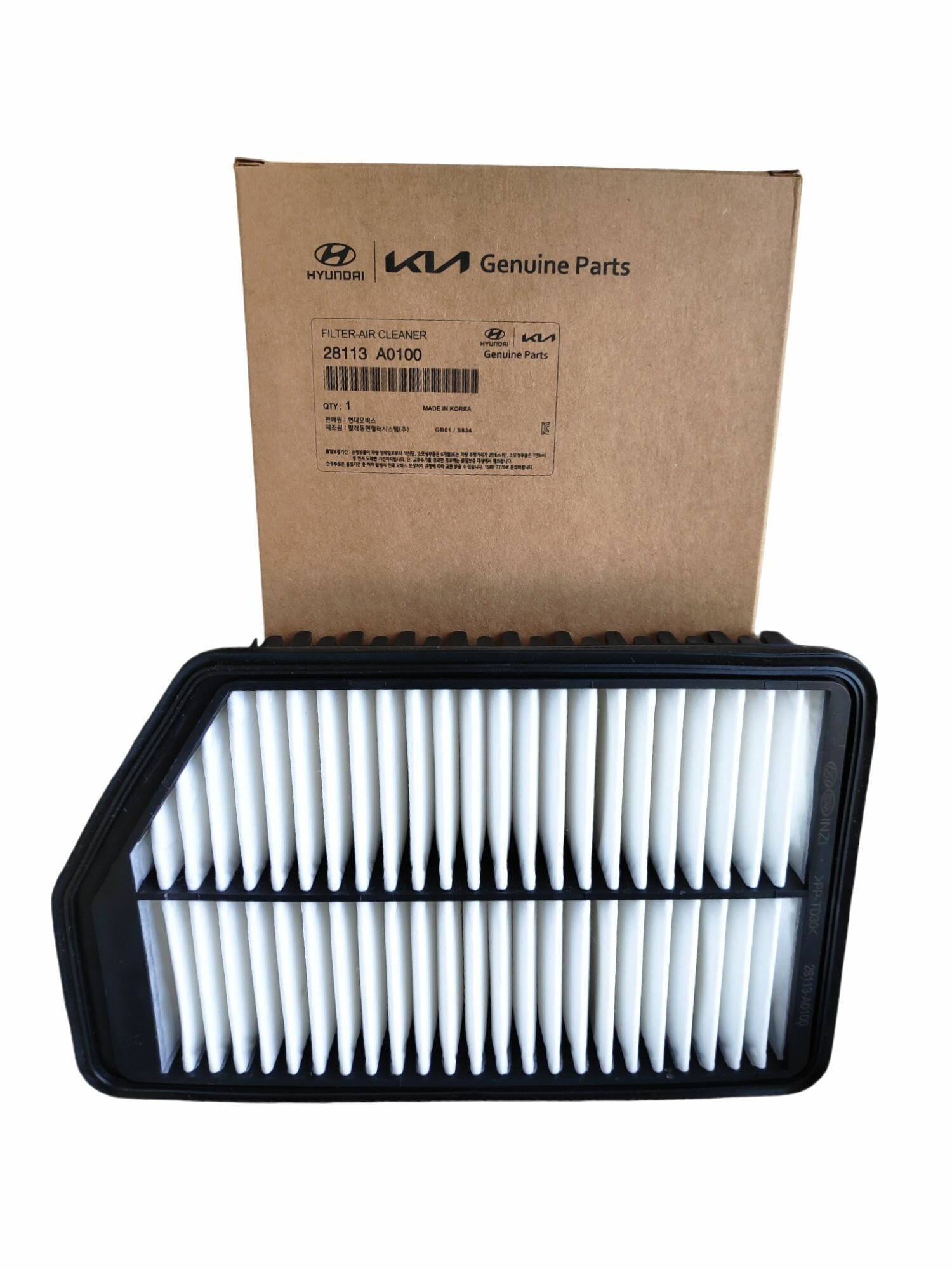 Фильтр воздушный Hyundai/Kia 28113A0100 для Creta, Elantra, i30, i40, ix35 / Ceed, Cerato, Sportage