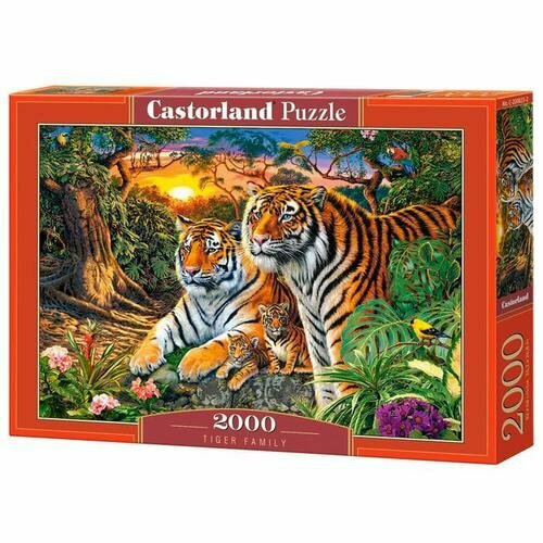 Пазлы 2000 деталей. Семья тигров C-200825, (Castor Drukarnia i Wydawnictwo)