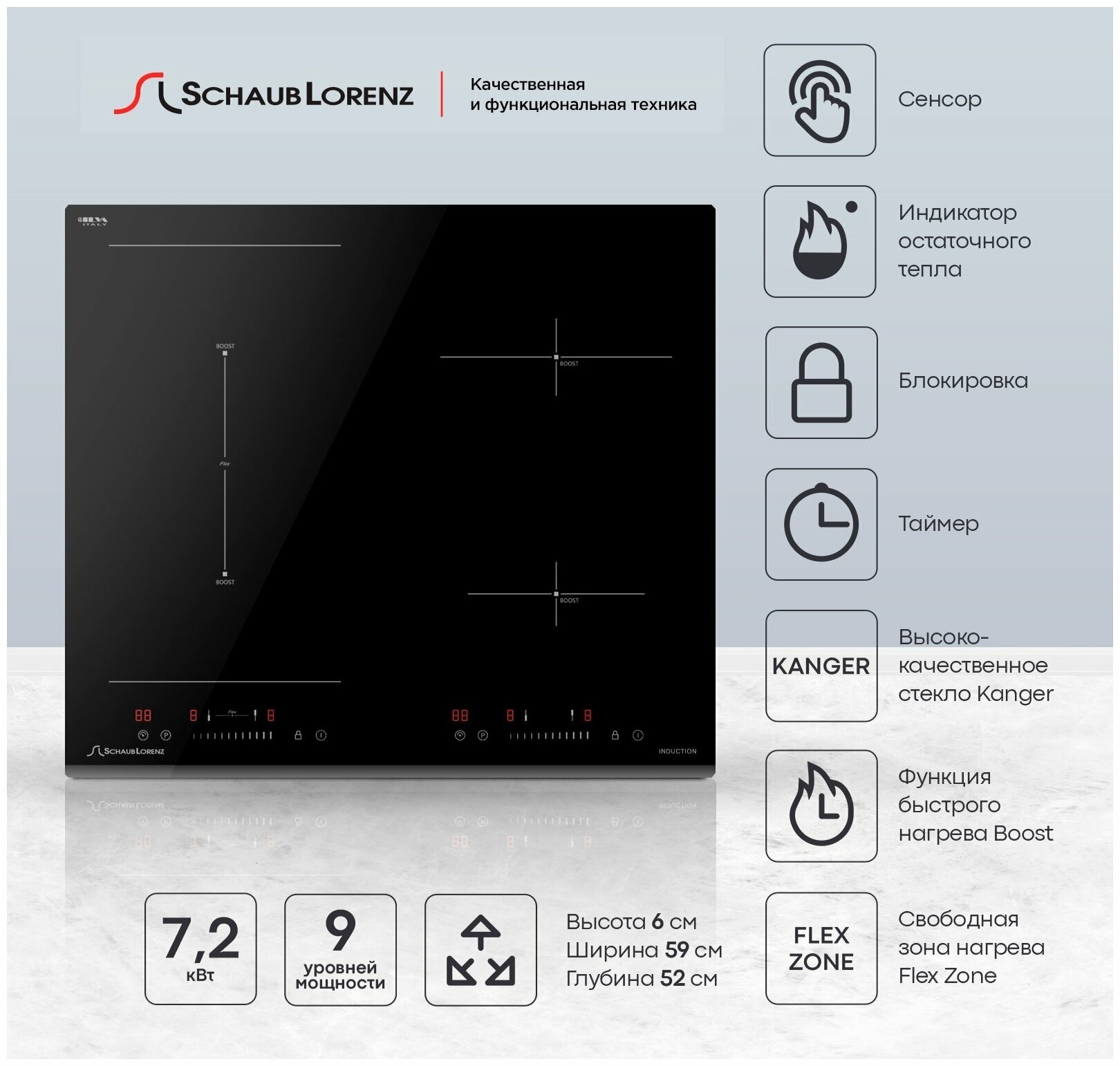 Индукционная варочная панель Schaub Lorenz SLK IY 64 S1
