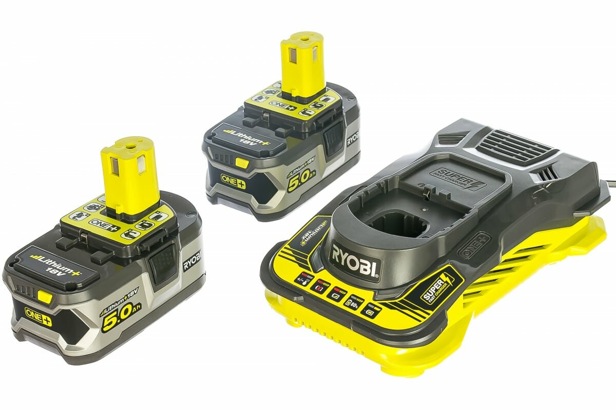 Ryobi ONE+ Набор ONE+: 2 аккумулятора 5.0Ач и зарядное устройство RC18150 RC18150-250 5133004422
