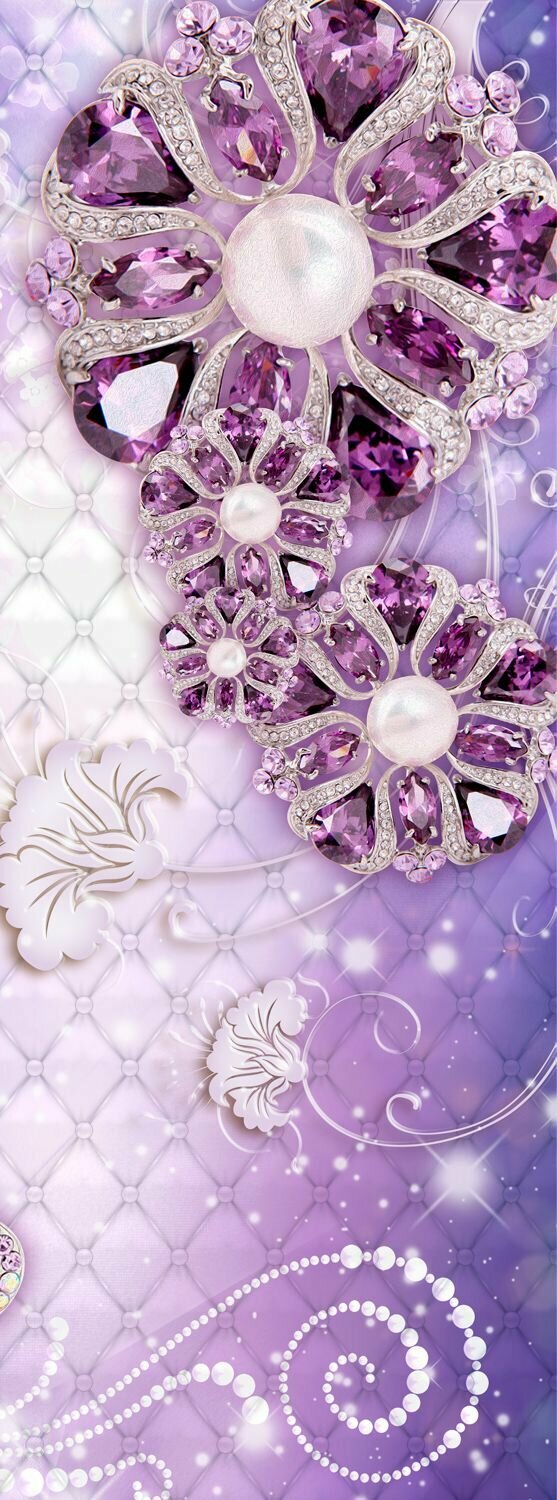 Фотообои на стену флизелиновые 3d HARMONY Фиолетовое великолепие 100х270 см HD1-098 фото обои 3д