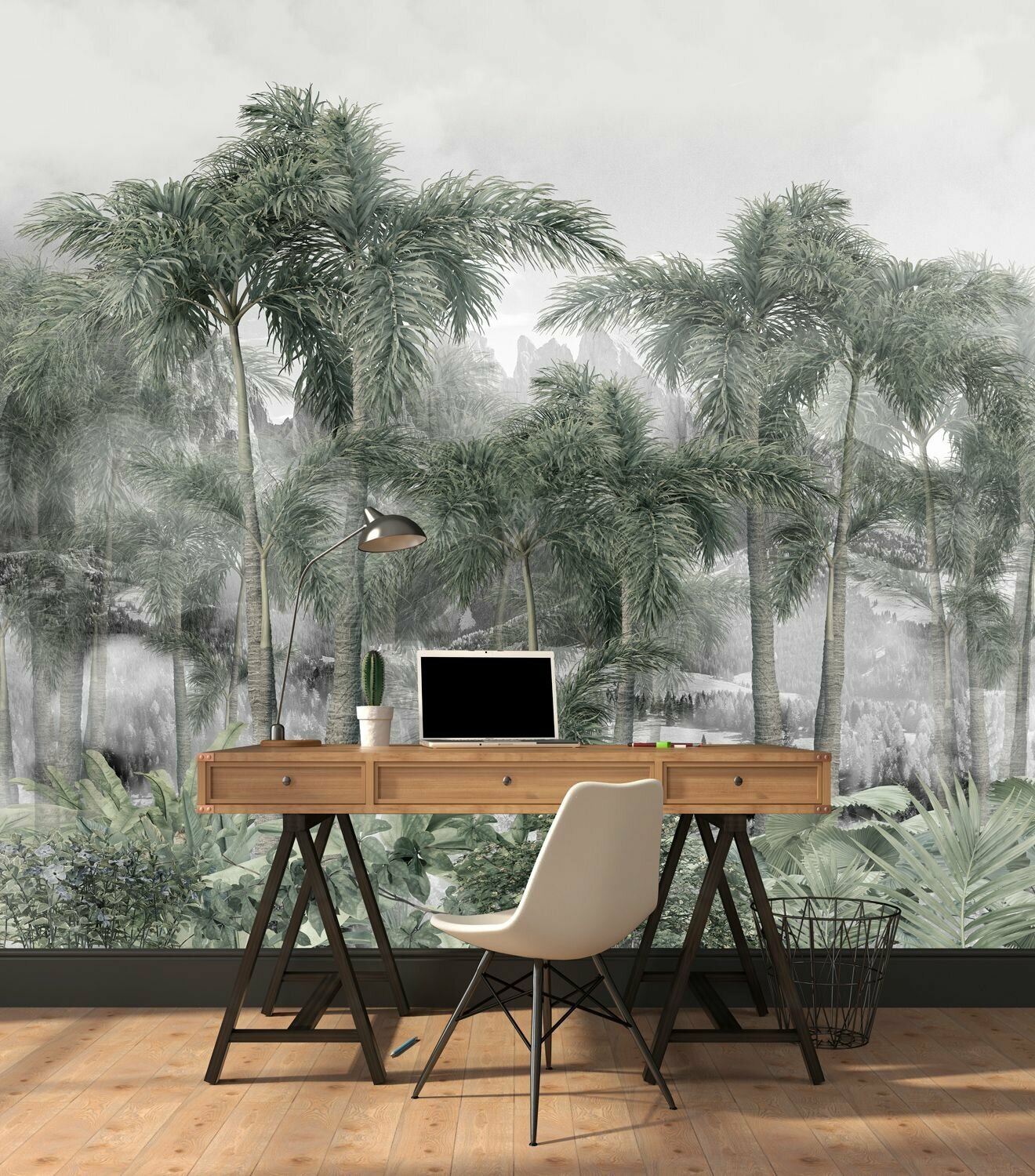 Фотообои 3d на стену флизелиновые HARMONY Тропики В тумане 300х270 см HD3-166 фото обои на стену 3д