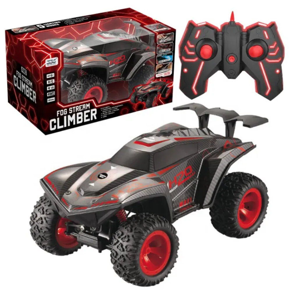 Машина 34 х 18,5 х 17 см внедорожник с паром и со светом на пульте управления с аккумулятором