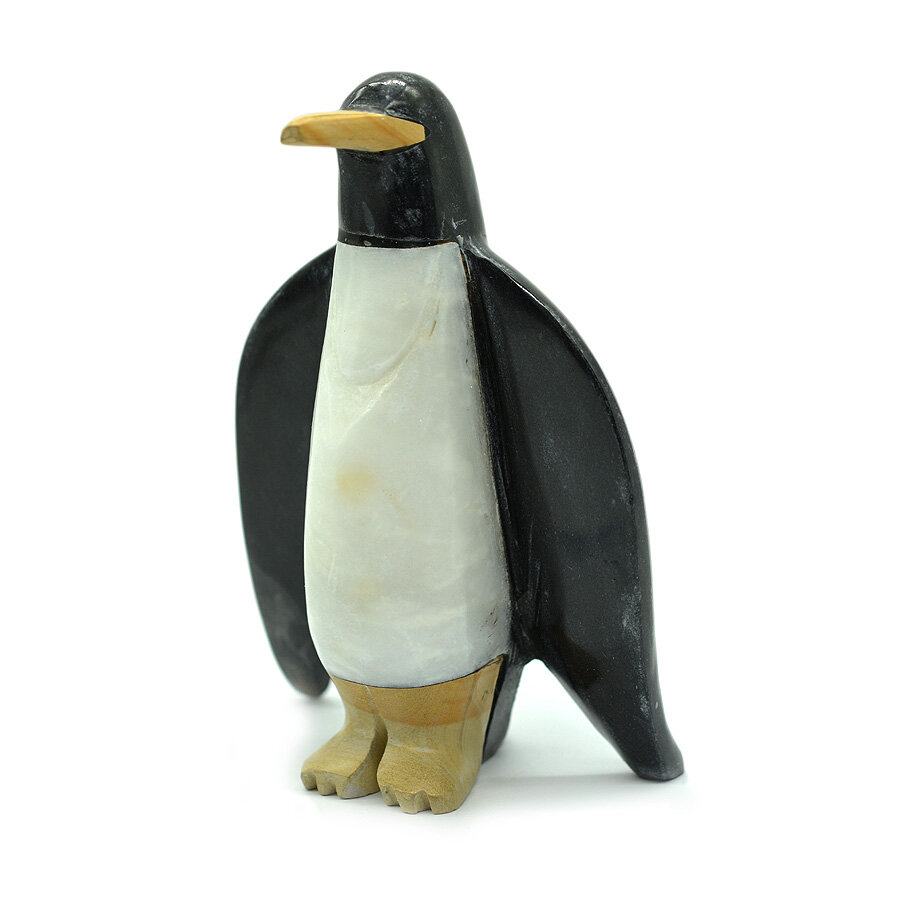 Пингвин из мрамора №6 (100*55*150мм) .