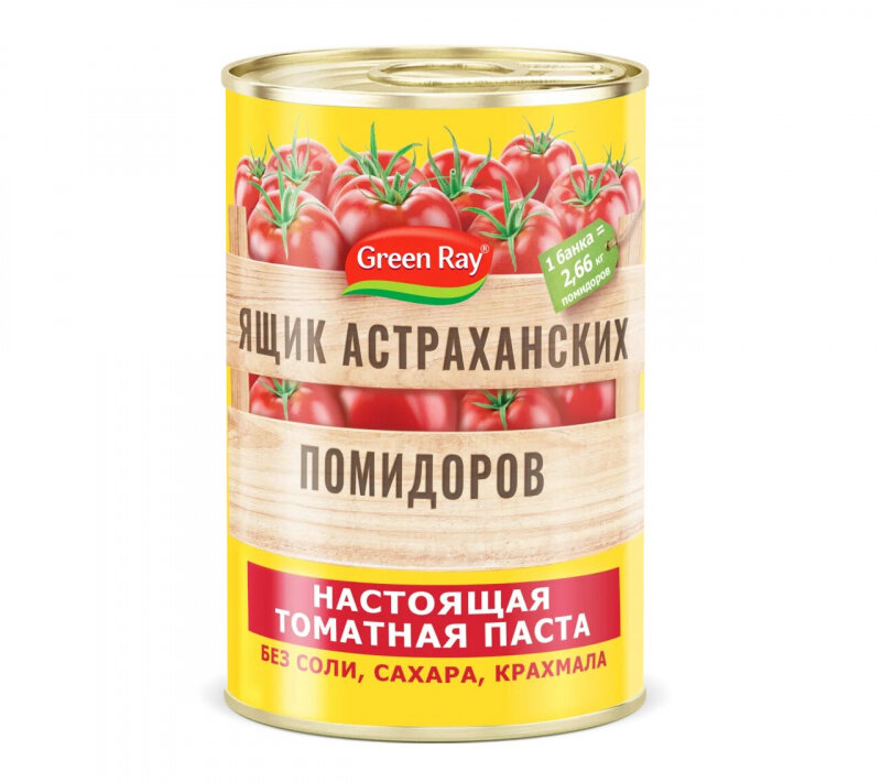 Томатная паста Green Ray "Ящик Астраханских Помидоров" 380 мл — купить ...