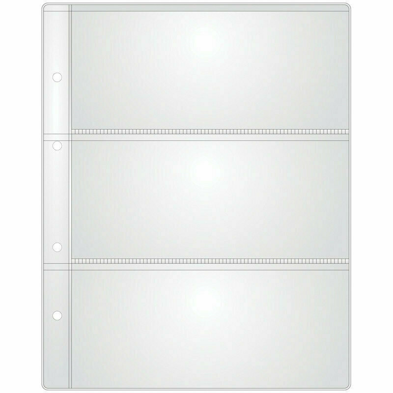 Лист для альбома OfficeSpace "Optima" на 3 боны 185*80, 120мкм, 20 штук, 220195