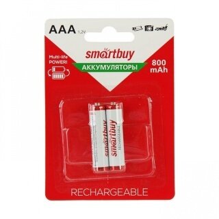 Аккумулятор NiMh Smartbuy AAA/2BL 800 mAh (24/240) (SBBR-3A02BL800)
