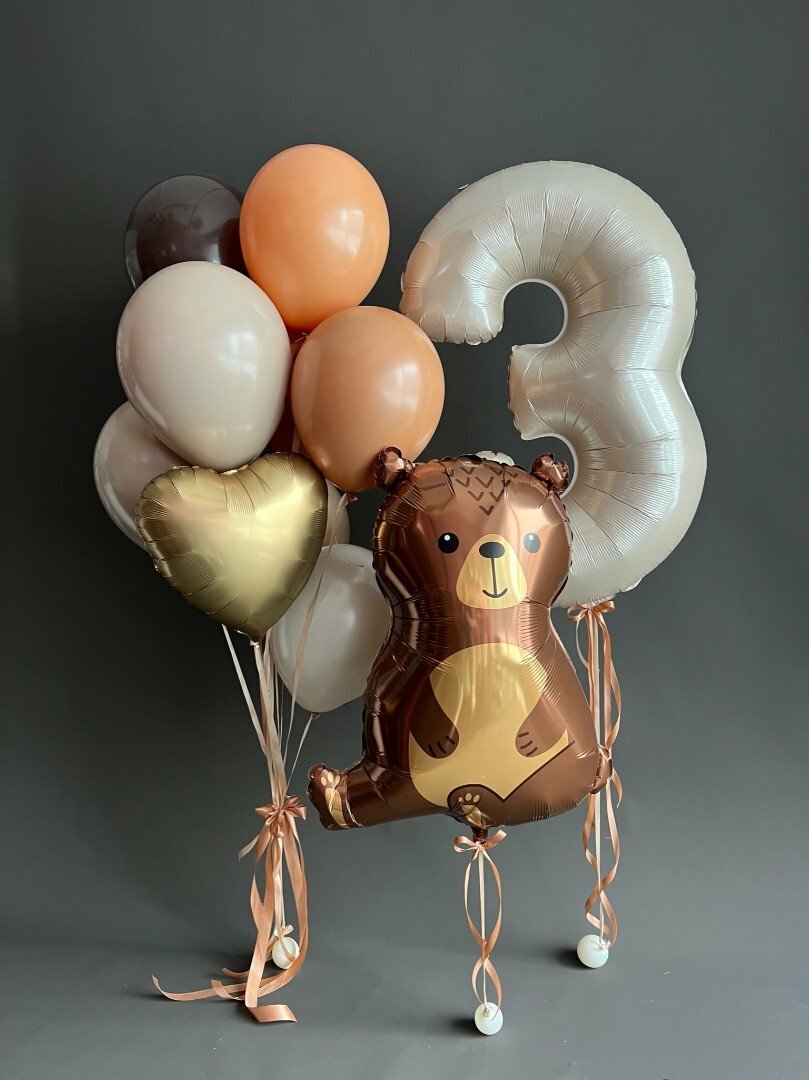 Композиция на трехлетие "Медведь с шариками"