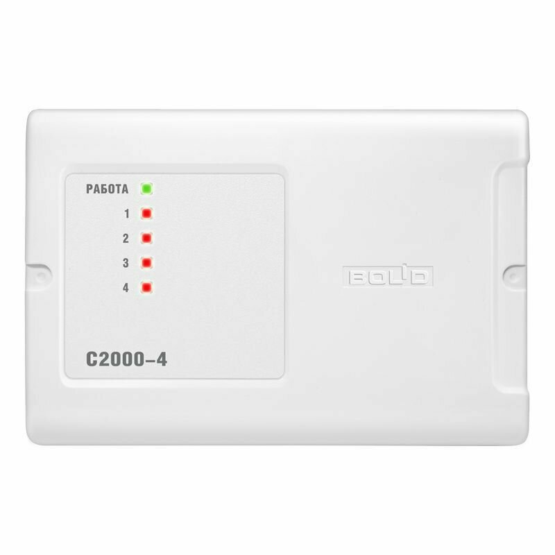 С2000-4 Прибор приемно-контрольный охранно-пожарный 4ШС, IP30, RS-485