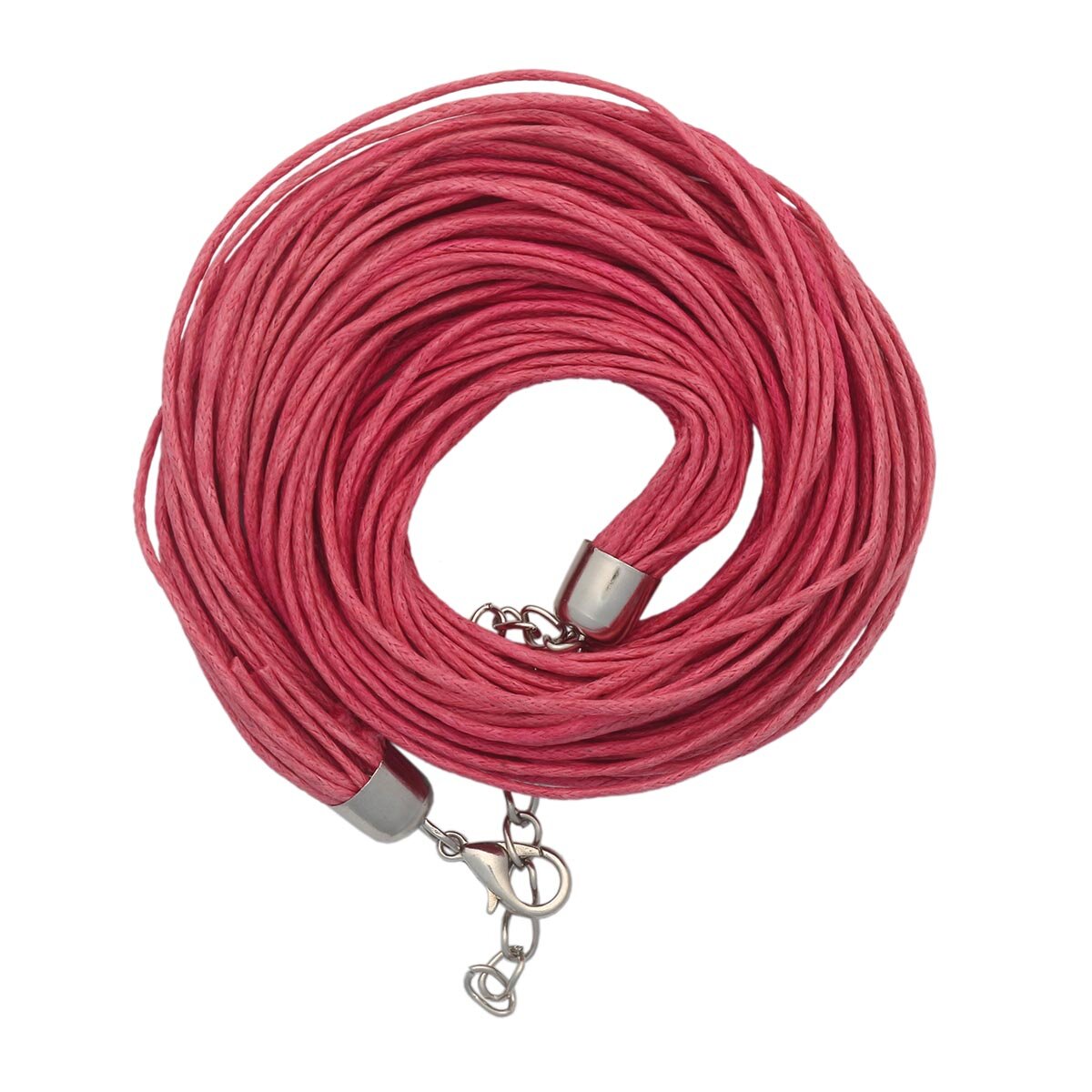 Шнурок для кулона вощеный, 38 см, диаметр 1 мм (24 нити), Astra&Craft (персиковый)