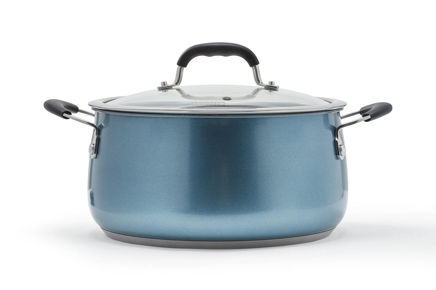 Кастрюля с крышкой VANHOPPER Indigo, 5,5 литров, нержавеющая сталь , цвет синий