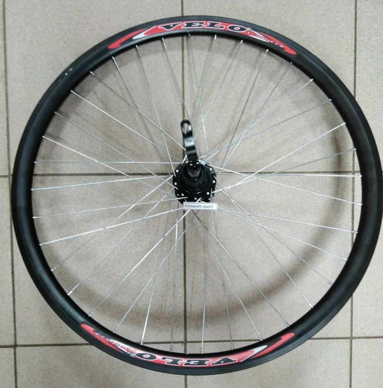 Колесо 26" заднее, эксцентрик, кассета. дисковый тормоз, двойной обод