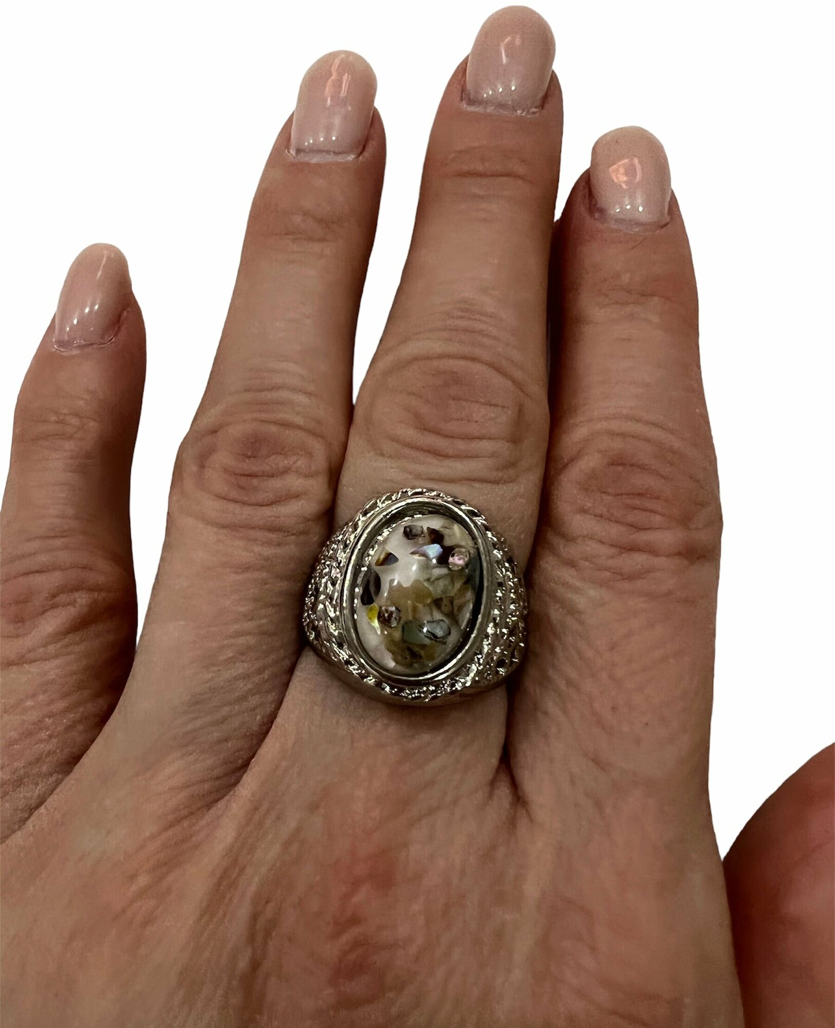 Печатка, опал синтетический, опал