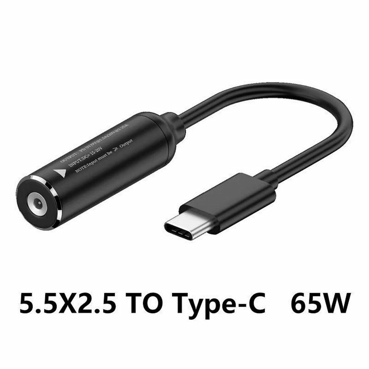 Переходник DC 5.5X2.5 to Type-C 65W для ноутбука
