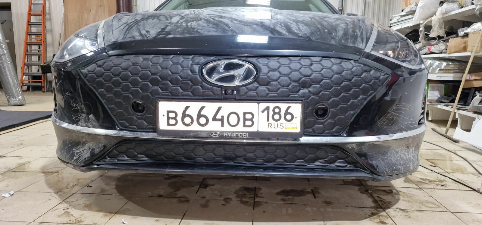 Утеплитель радиатора Экономия топлива Hyundai Sonata Хендай Соната (2019 -н. в.) Камера и парктроники