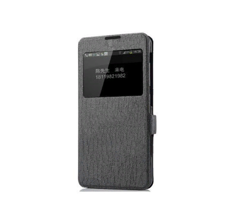 Чехол-книжка MyPads для Vivo Y19 с окном вызова предпросмотра позволяет отвечать на звонки и сообщения не открывая, черный