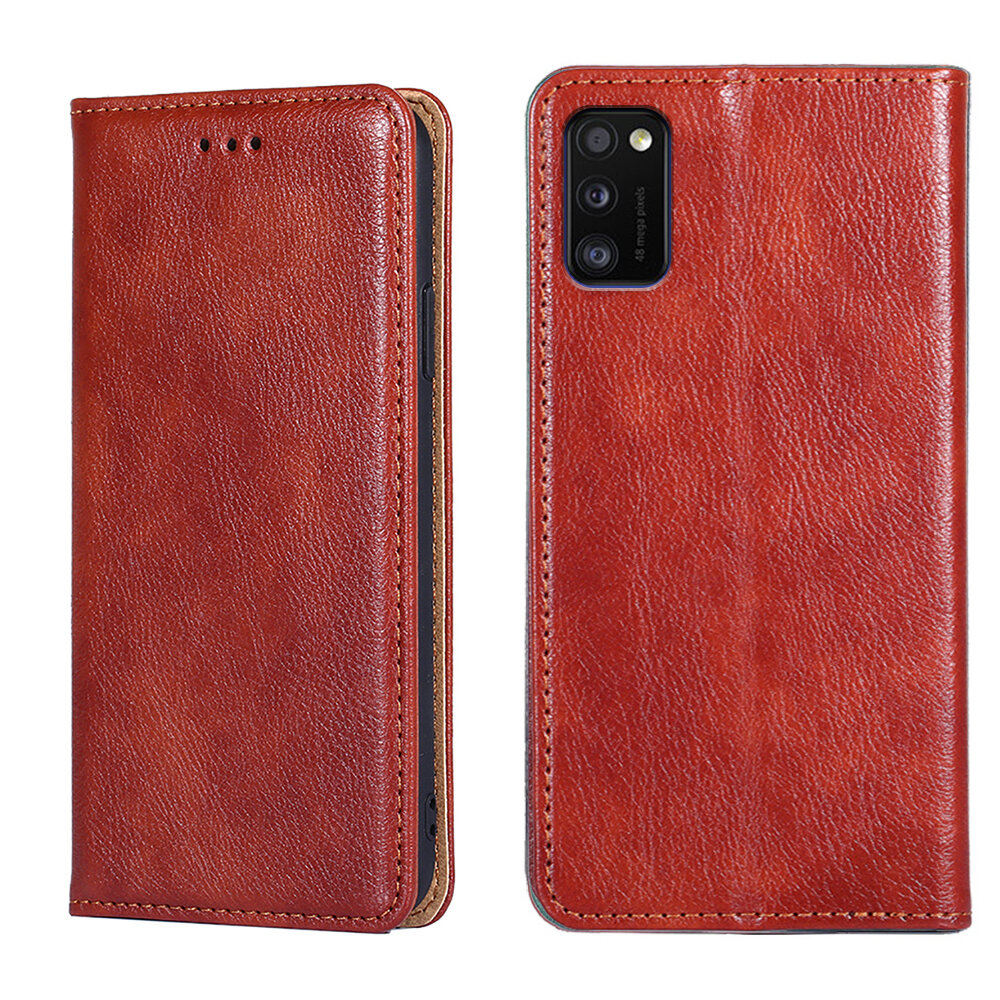 Чехол-книжка MyPads для Samsung Galaxy A41 (SM-A415F) / Самсунг А41,(коричневый)