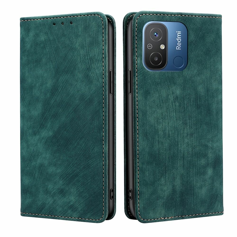 Чехол-книжка MyPads для Xiaomi Redmi 12C / Сяоми Редми 12C мягкое прикосновение (зеленый)